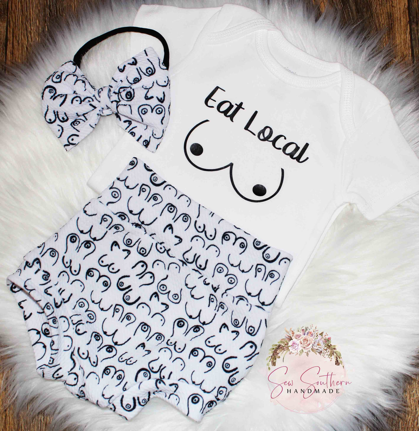 Eat Local Breastfeeding Bummie Outfit/Gender Neutral – Sew Southern ...